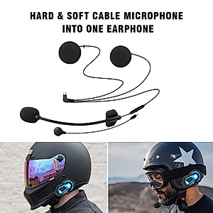 FreedConn T-Max Pro V5.0 Motorcycle Helmet Bluetooth Intercom Headset Communication Systems Kit with DSP/CVC Noise Cancellation, 1200m 6 Riders Group Helmet Intercom with FM Radio for ATV/Dirt Bike
