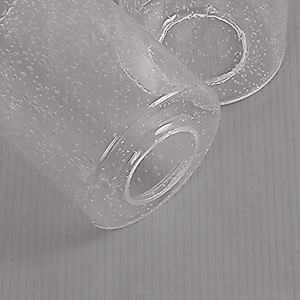 Voguad Seeded Glass Lamp Shade 3 Pack, Clear Cylinder Glass Shade for Light Fixture Replacement Globe for Pendant Light Wall Sconce Chandelier, 1 5/8 inch Fitter