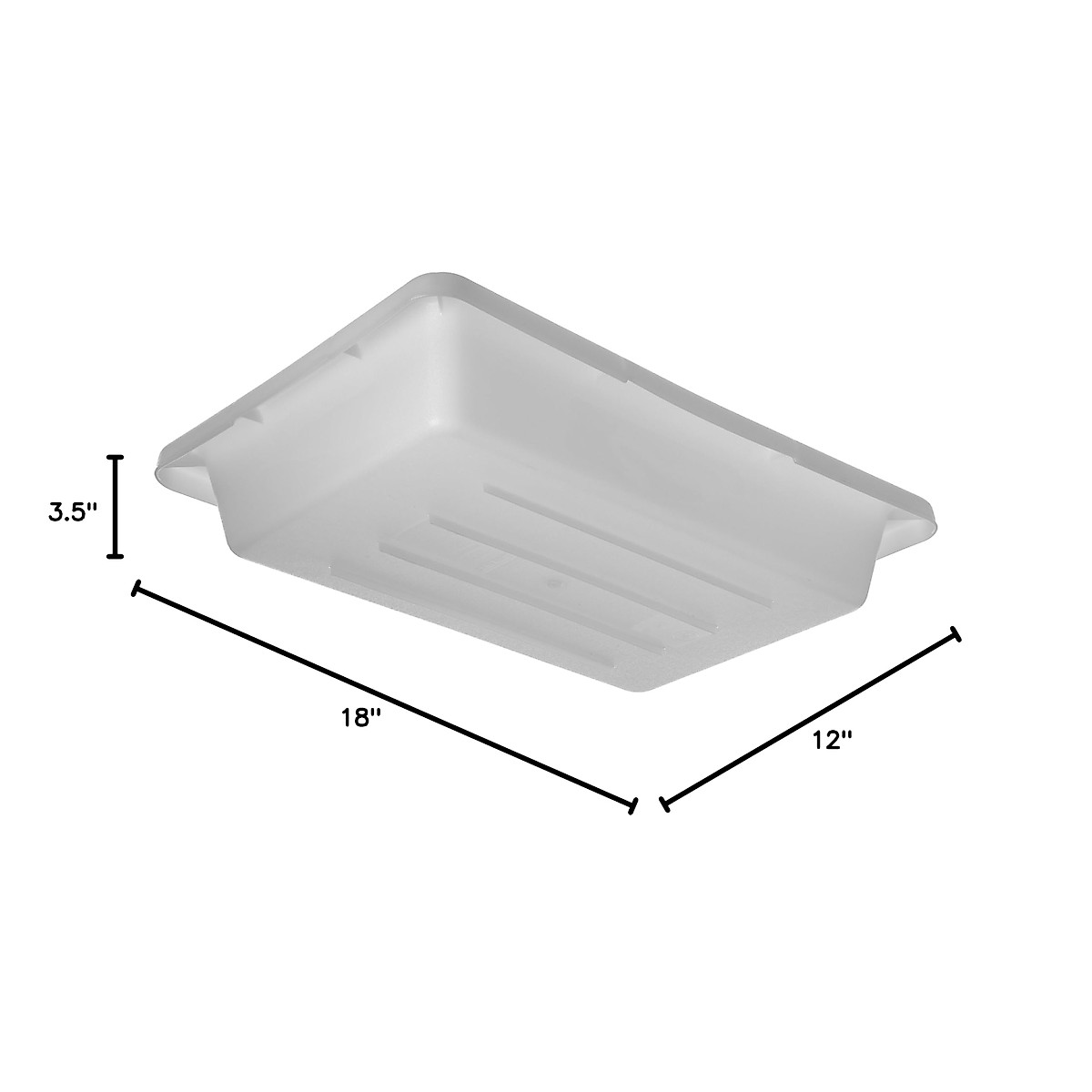 CFS 1063002 Polyethylene Food Box Storage Container, White, 1 Count