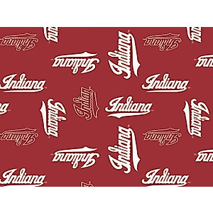 SYKEL ENTERPRISES Indiana Hoosiers Fleece Blanket Fabric-Indiana University Fleece Fabric Sold by The Yard