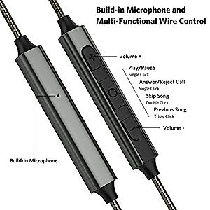APETOO USB C Headphones for Samsung S22 S21, Type C Earphones HiFi Stereo USB C Wired Earbuds with Mic Magnetic in-Ear Headset for Galaxy S22+ S21 Ultra S20 FE Note 20,Pixel 6 5 4 3 XL
