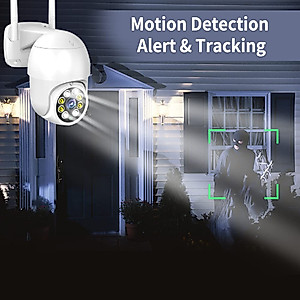 LWOHSI 2K Security Camera Outdoor Wired Starlight Color Night Vision for Home Security AI Human Detection & Auto Tracking, 2-Way Audio, IP65 Waterproof, SD Slot, Compatible with Alexa