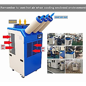 TECHTONGDA Industrial Spot Cooler Air Conditioner Commercial Mobile Outdoor Cooling Aircon 220V Three Column 910m³/h