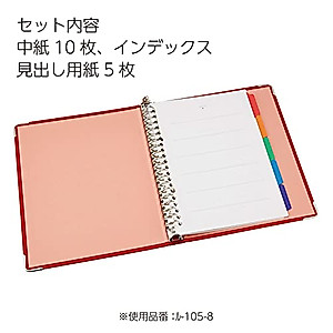Kokuyo Color Palette Binder - A5 - 20 Rings - Red