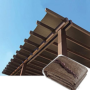 LIXIONG Sunshade Netting, Rectangle Sunblock Fabric Privicy Canopy, 95% Sunlight Shelter Shade Cloth Net for Backyard Patio, Custom Size, Silent in The Wind (Color : Brown, Size : 0.6x2cm)