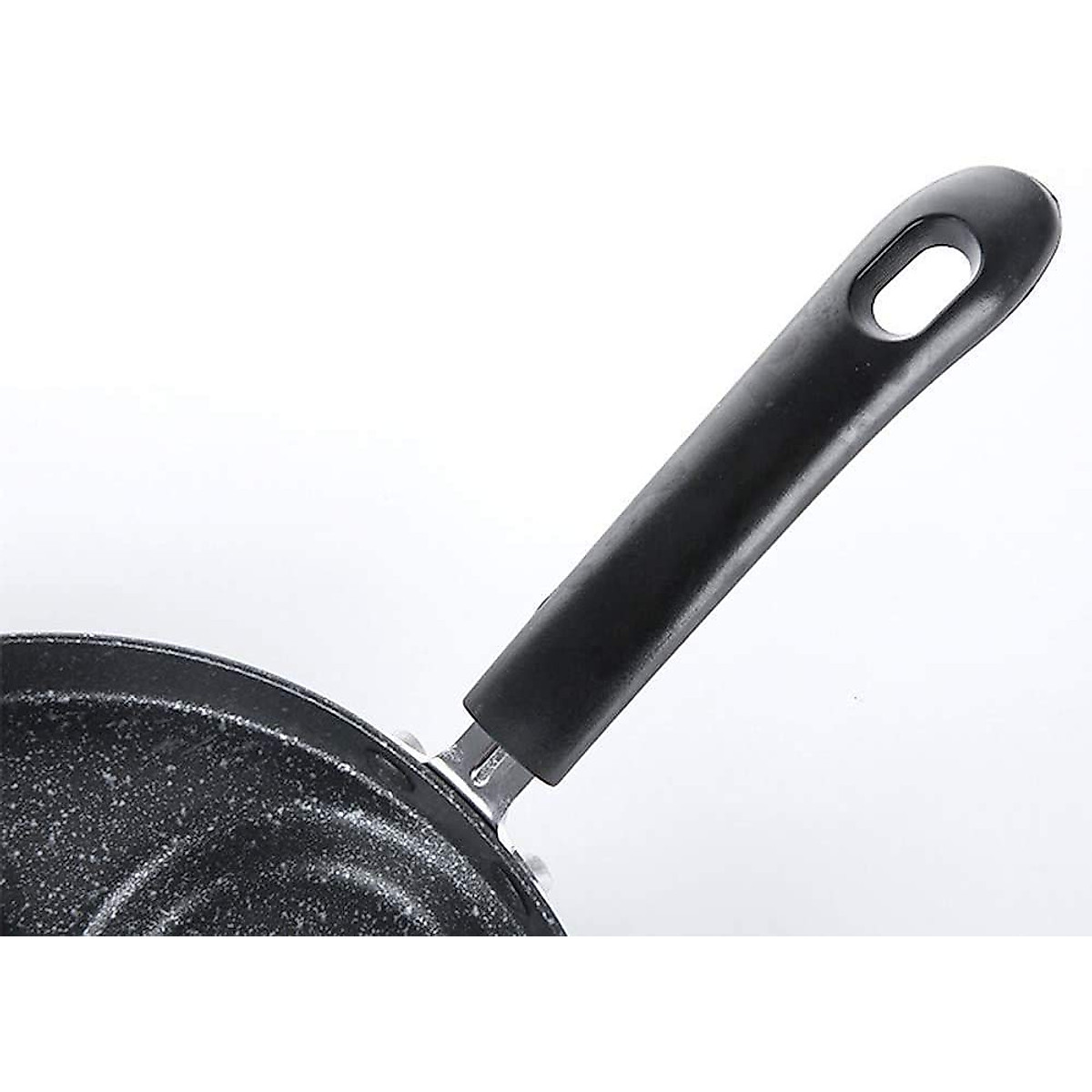 Egg Frying Pan, 4-Cups Non Stick Aluminium Alloy Fried Egg Cooker, Fried & Poached Egg Burger Steak Pan, Breakfast Skillet Cooker for Home Kitchen Cooking Tool(24cm,Black)