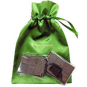 Irish Turf Peat Refills Bulk Pack with 24 Mini Sods in a Scent of Ireland Drawstring Gift Bag