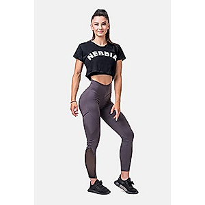 NEBBIA Loose Fit & Sporty Crop Top 583 Black