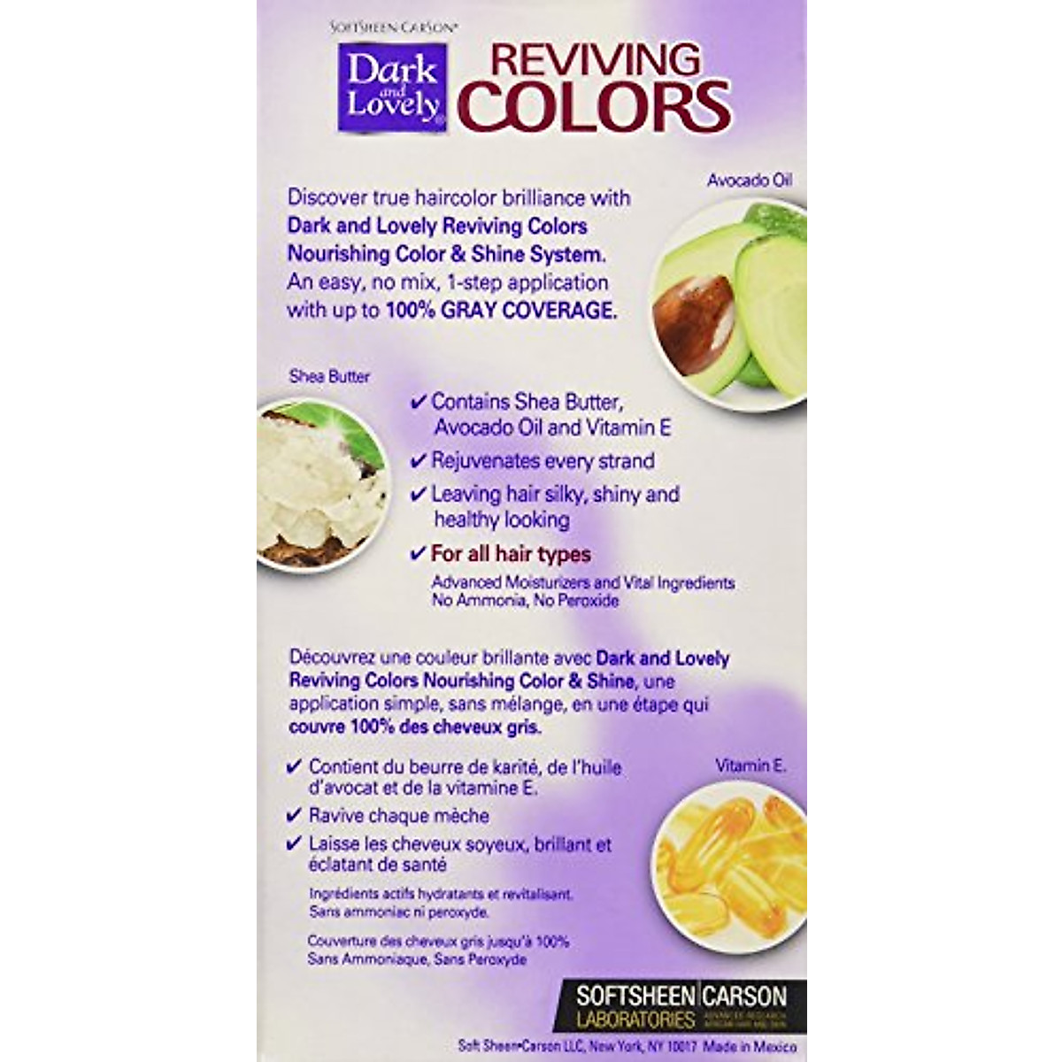 SoftSheen-Carson Dark and Lovely Reviving Colors Nourishing Color & Shine, Natural Black 395