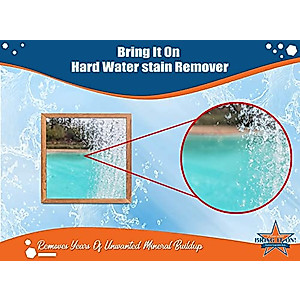 Bring It On Auto Glass Spot Cleaner and Remover 16 oz, Remove Water Spots from Windshields, Rims, Bumpers, Headlights, Remove Water Marks from Headlights. Contains Oxygen Bleach for Added Power