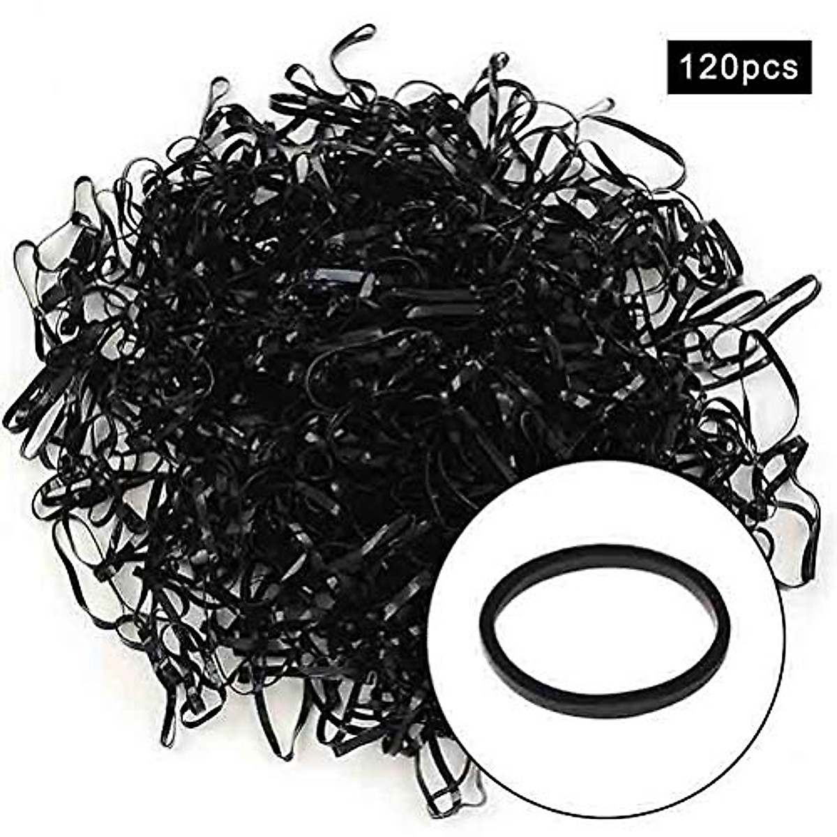 320 Pcs Bobby Pins U Hair Pins Set for Women Girls, Includes 200 Gold Black Different Shapes Hair Pins and 120 Rubber Hair Bands Stocking Stuffers for Women Kids