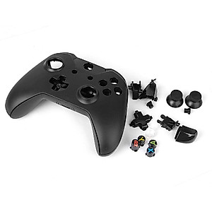 D DOLITY Replacement Shell Kit Front Rear Face Buttons Set for Controller Parts - Black