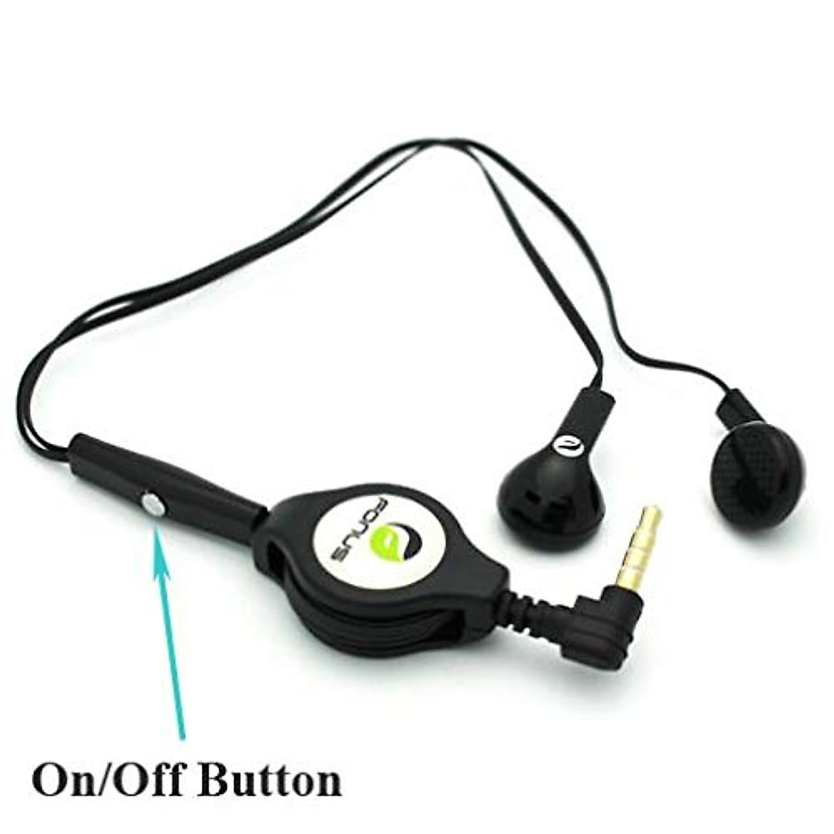 Retractable Earphones Headphones 3.5mm w Mic Hands-Free for Moto G Stylus, Headset Handsfree Earbuds Earpieces Compatible with Motorola Moto G Stylus