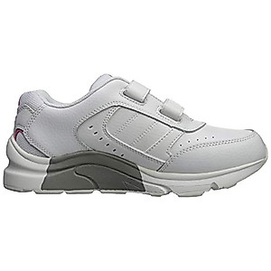 Apex Women's Double Strap Walker Sneaker, White, 6.5 W US