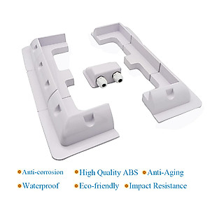 CMYYANGLIN Solar Panel Mounting Brackets ABS Corner Bracket Kit 7PCS, Drill-Free Widely Used on Roofs of RV, Caravans, Vehicles, Camper Vans, Sheds, Garages, Deck of Boats, White
