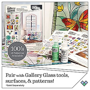 Gallery Glass, Floral Stained Kit, Glass Paint Set for DIY Arts and Crafts, Perfect for Beginners and Artists, 1 Count (Pack of 6)