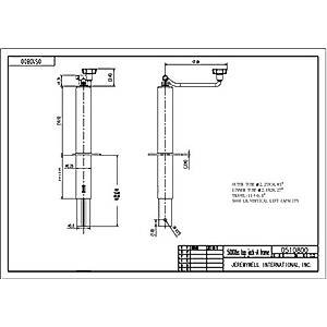 Jeremywell A-Frame Jack RV Camper Trailer Tongue 5000 lbs Heavy Duty Boat Lift Drop Top Wind Black