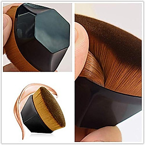 JPNK Foundation Makeup Brush with 4 Makeup Sponges Latex-free for Blending Liquid, Cream or Flawless Powder Cosmetics