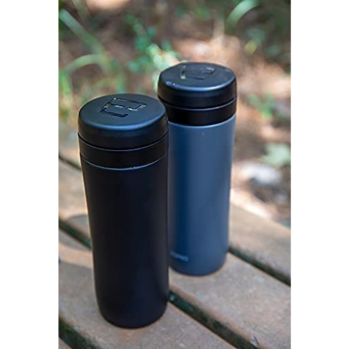 ESPRO P1 French Press - Double Walled Stainless Steel Vacuum Insulated Coffee and Tea Maker Cleaning Powder, 12 Ounce, Gun Metal Gray