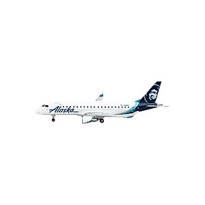 GeminiJets Embraer ERJ-175 Commercial Aircraft Alaska Airlines White with Blue Tail 1/400 Diecast Model Airplane