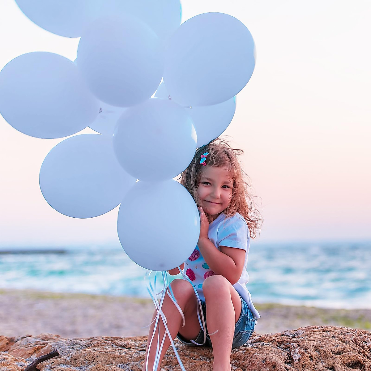 RUBFAC 129pcs Retro Blue Balloons Different Sizes 18 12 10 5 Inch Latex Dusty Blue Balloon Garland Arch for Party Decoration Gender Reveal Graduation Birthday Wedding Anniversary Baby Shower Party