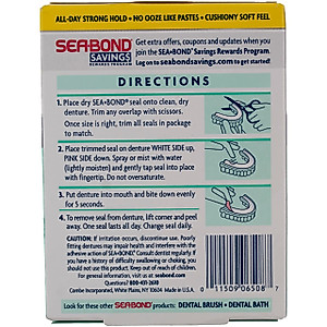 Sea-Bond Denture Adhesive Wafers, Lowers, Fresh Mint 30 ct