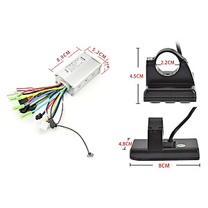 Electric Motor Controller, E-Bike Hub Motor Controller, 36V-48V Waterproof LCD Display Panel Brushless Controller Kit for Electric Bicycle Scooter