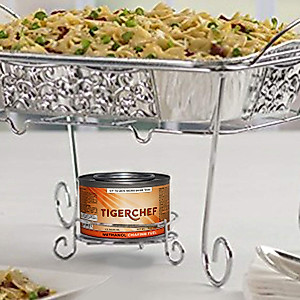 Tiger Chef Gel Fuel – 7 oz Can 2 Hour – Entertainment Cooking Fuel Cans for Birthday Parties (2)
