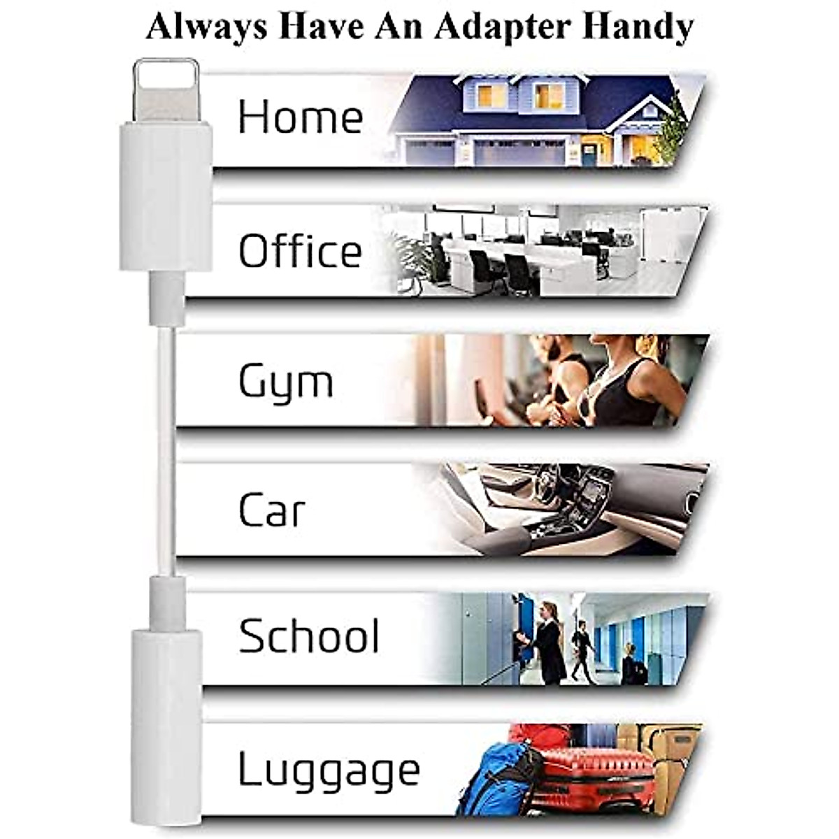 3 Pack Lightning to 3.5 mm Headphone Jack Adapter, Apple MFi Certified Veetone iPhone Audio Dongle Cable Earphones Headphones Converter Compatible with iPhone 12/12 Pro/11/11 Pro/X/XR/XS/XS Max/8/7