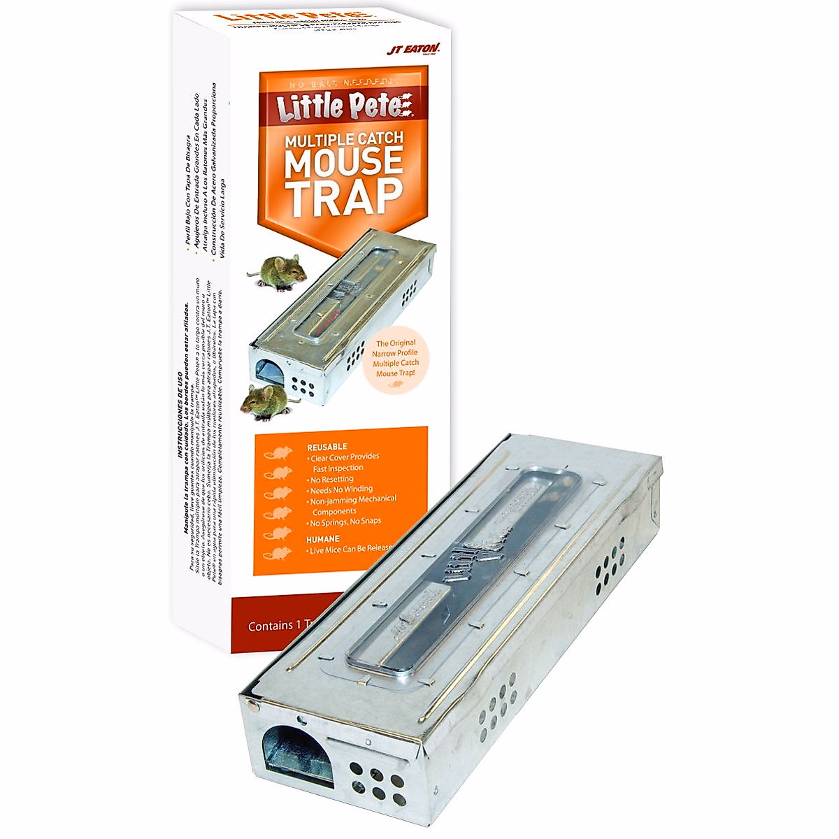 JT Eaton 428CL Mouse Trap with Clear Inspection Window, Pack of 1, N