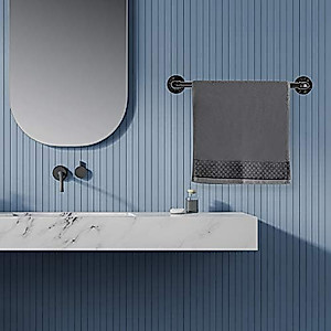 Pynsseu 18 Inch Industrial Iron Pipe Towel Bar, Wall Mount DIY Towel Holder Accessory, Towel Rack for Bathroom, 1 Pack