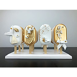 Nangopop Wood Cakesicle Stand Display - 12 Count Popsicle Sticks Holder for Dessert Table of Wedding Shower Birthday Parties - Sturdy and Reusable