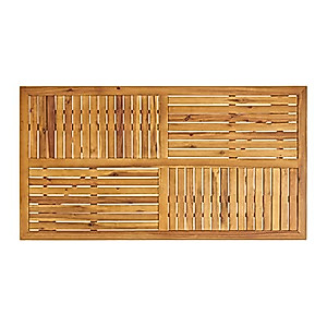 Christopher Knight Home Hermosa Acacia Wood Rectangular Table, Teak Finish