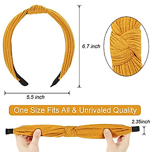 Tyfthui 10 Pcs Headbands, Wide Knotted Fashion Turban Headbands Hair Hoops Accessories for Women and Girls