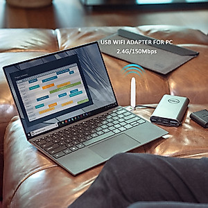 PIX-LINK Driver-Free USB WiFi Adapter, Dual-Frequency 2.4, WiFi USB, 150m WiFi Adapter for Desktop, WiFi dongle, Compatible with WIN7/8/10/Vista
