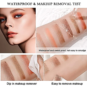 12 Colors Eye Shadow Stick Makeup, Glitter EyeShadow Highlighter Stick, Brilliant Eye Brightener Stick Shimmer Eye Highlighter Makeup Pencil, Double Colors Gradient Highlighter Eye Brightener