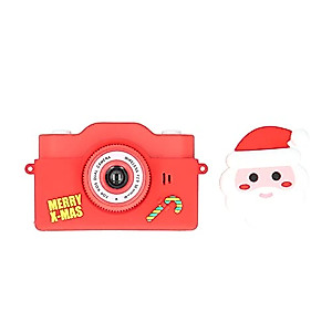 Camera Cartoon Santa Claus Video Dual Camera USB Rechargeable Music Camera for Children and Toddlers Boys and Girls