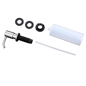 Soap Dispenser, Kitchen Soap Dispenser, Large Capacity 17 OZ Bottle, Stainless Steel Built in Soap Dispenser for Kitchen Sink, Brushed Nickel