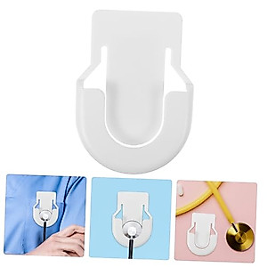 KICHOUSE White Reusable Stethoscope Holder Doctor Accessories Stethoscope Buckle Clip Stethoscope Holder