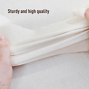 Citylife 3 Pack Storage Bins with Lids, Fabric Foldable Storage Bins with Soft Cord Handles, Canvas Storage Bin with Lid for Organizing Clothes, Blankets and Books, Beige