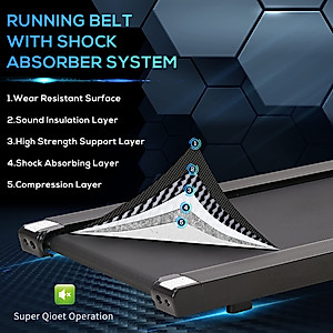 Soozier Foldable Electric Motorized Treadmill Running Machine with 12 Pre-Set Programs 7.5 MPH Max Speed LCD Display for Home Use - Black