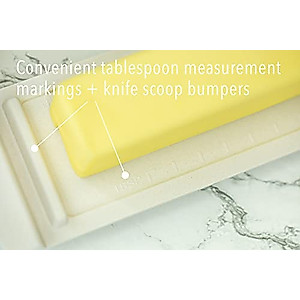 Bamboo Butter Dish with Lid for Countertop or Refrigerator Storage - Butter Stick Holder to Leave On Counter - Single Butter Stick Butter Tray Keeper for Kitchen & Fridge