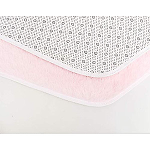 LimitlessFunN Baby Play Mat 55"x53" Plush Hexagon Rug for Hexagon Princess Tent, Room Carpet, Nursery Mat, Decoration Pad, Pink