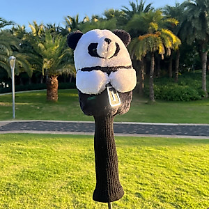 Panda Golf Headcover, Lovely Animal Golf Club Cover for Drivers - Golf Driver Headcover 460CC Golf Driver Cover fits for Callaway Epic, Taylormade M2 M6, Titleist D2 D3 917 Ping