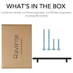 Ravinte 10 Inch Cabinet Handles Matte Black Drawer Pulls Stainless Steel Kitchen Cabinet Hardware Cabinet Pulls 10" Length,7-1/2" Hole Center|1 Pack