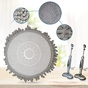 Home Times Replacement Steam Mop Pads for Shark S7000AMZ S7001 Soft Mop Cloth Reusable Steam Cleaning Pads(4 Soft Pads)