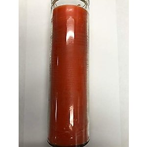 Orange 7 Day Unscented 1 Color Candle in Glass
