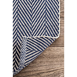 nuLOOM Kimberely Hand Loomed Area Rug, 5' x 8', Navy