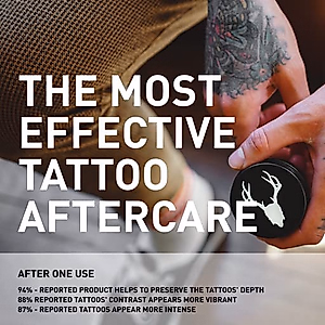 Mad Rabbit Tattoo Balm & Aftercare Cream- Color Enhancement that Revives Old Tattoos, Hydrates New Tattoos, Made With Clean Ingredients + Petroleum Free, Daily Tattoo Lotion Moisturizer & Brightener