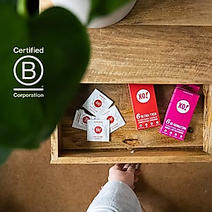 XO! Ultra-Thin Righteous Rubber Condoms, PETA-certified Vegan, Fairly-Traded Natural Latex, Well-Lubricated, Cruelty Free, Parabens & Glycerin Free, 12-Count